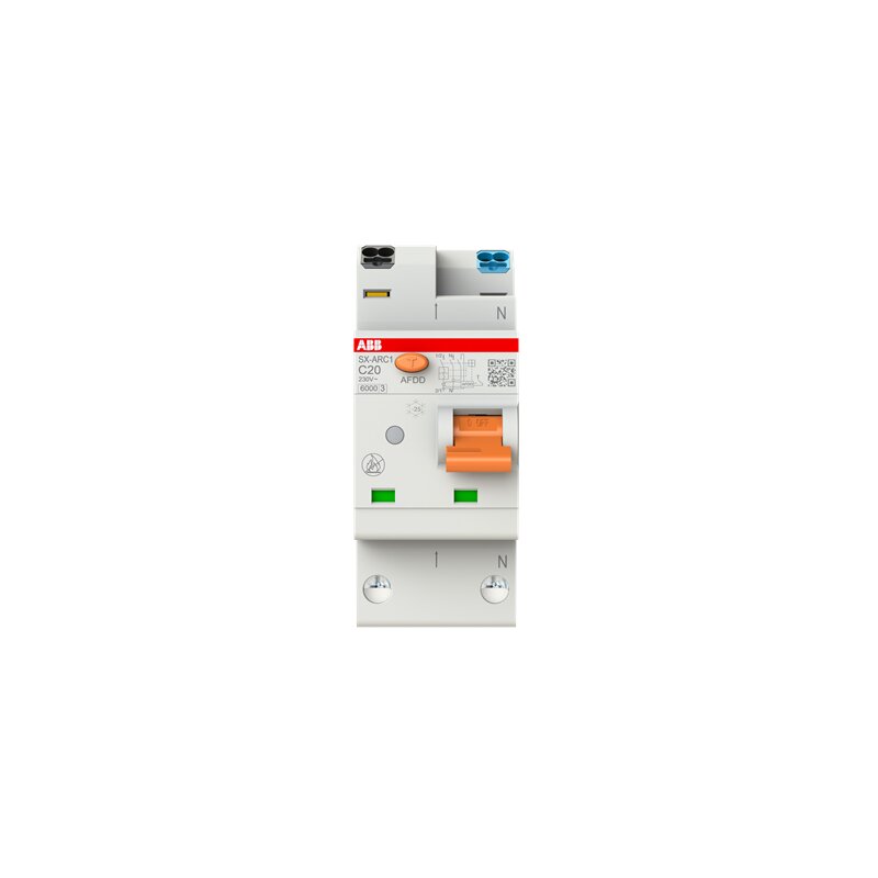 ABB AFDD+LS SX-ARC1-C20, 6kA, 1P+N, 2TE Fehlerlichtbogen-Schutzeinric ...